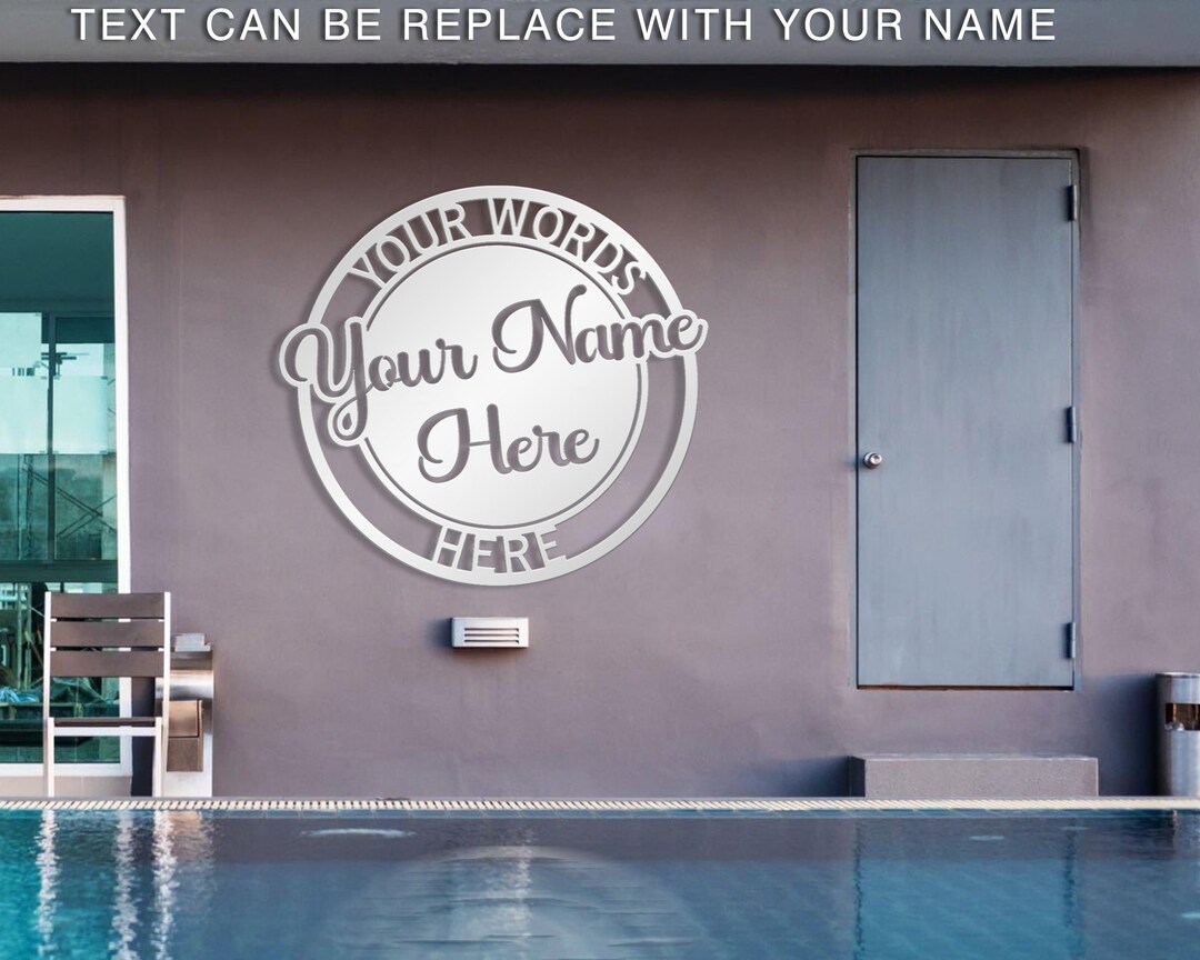 Personalized Metal Sign With Custom Text-custom Family Name Metal Sign ...