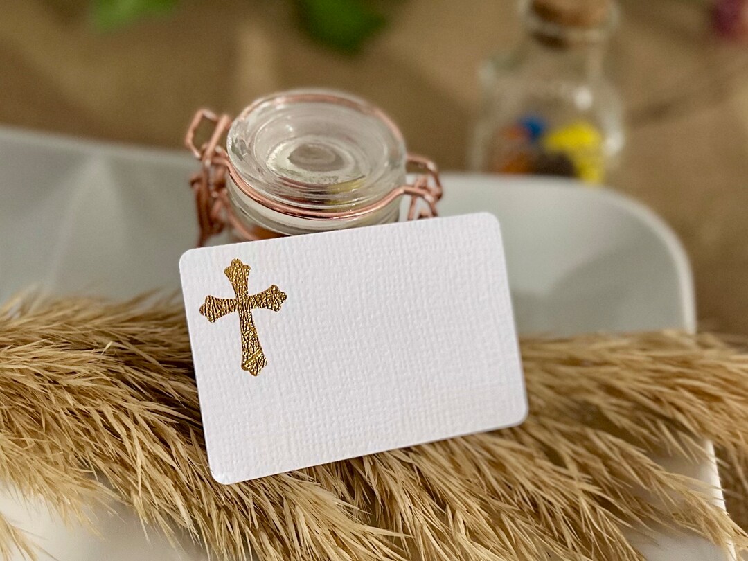 Place Mark Cross Place Tag Cross Place Card Place Mark Baptism - Etsy