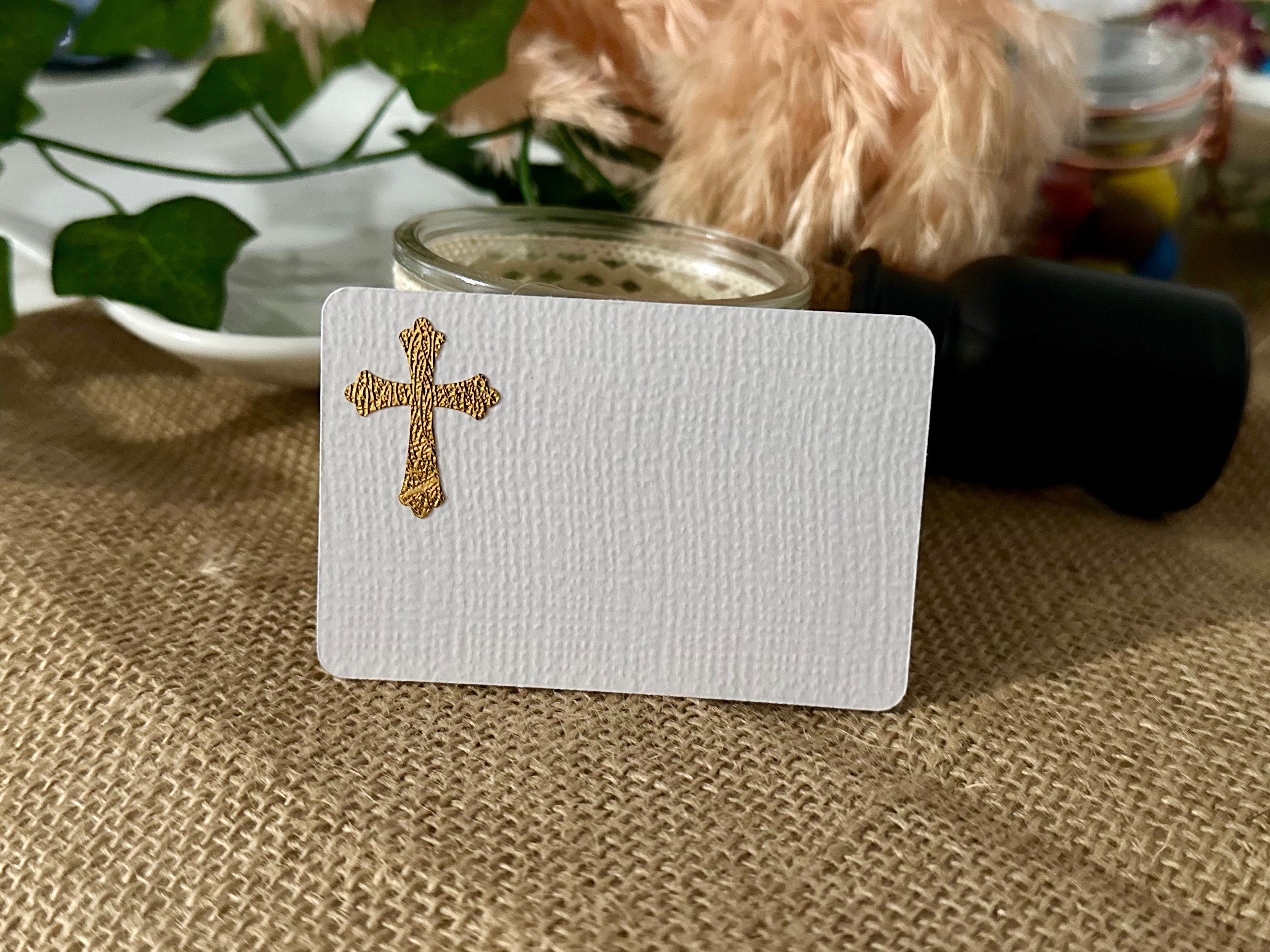 Place Mark Cross Place Tag Cross Place Card Place Mark Baptism - Etsy