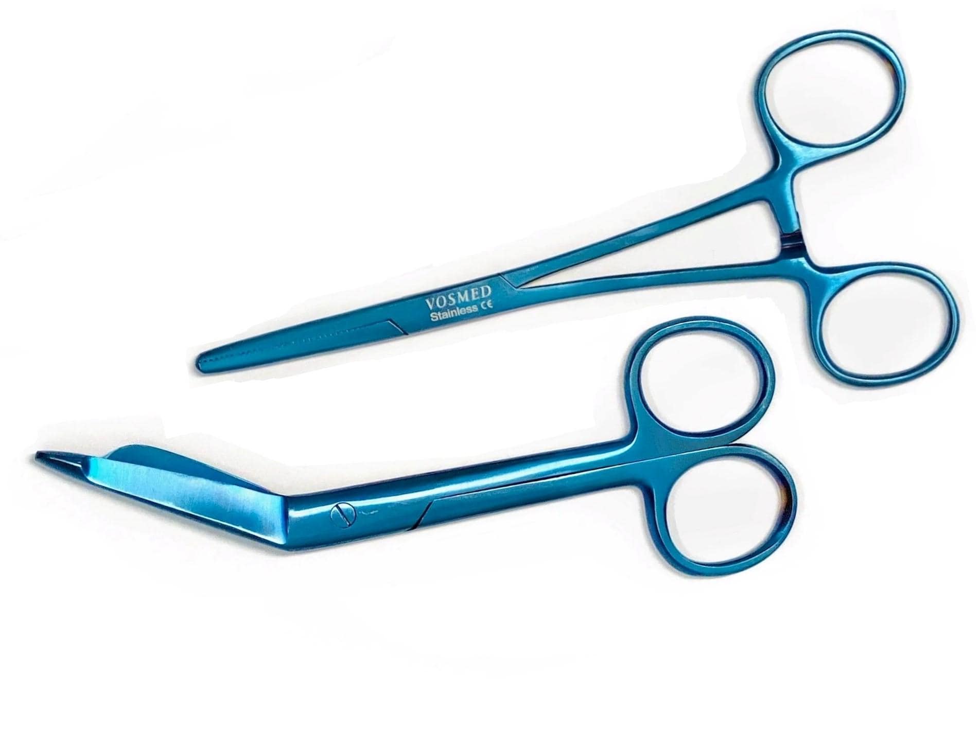 Nurse Scissors Set - Blue Metallic - 3 Piece - Kocher + Bandage ...