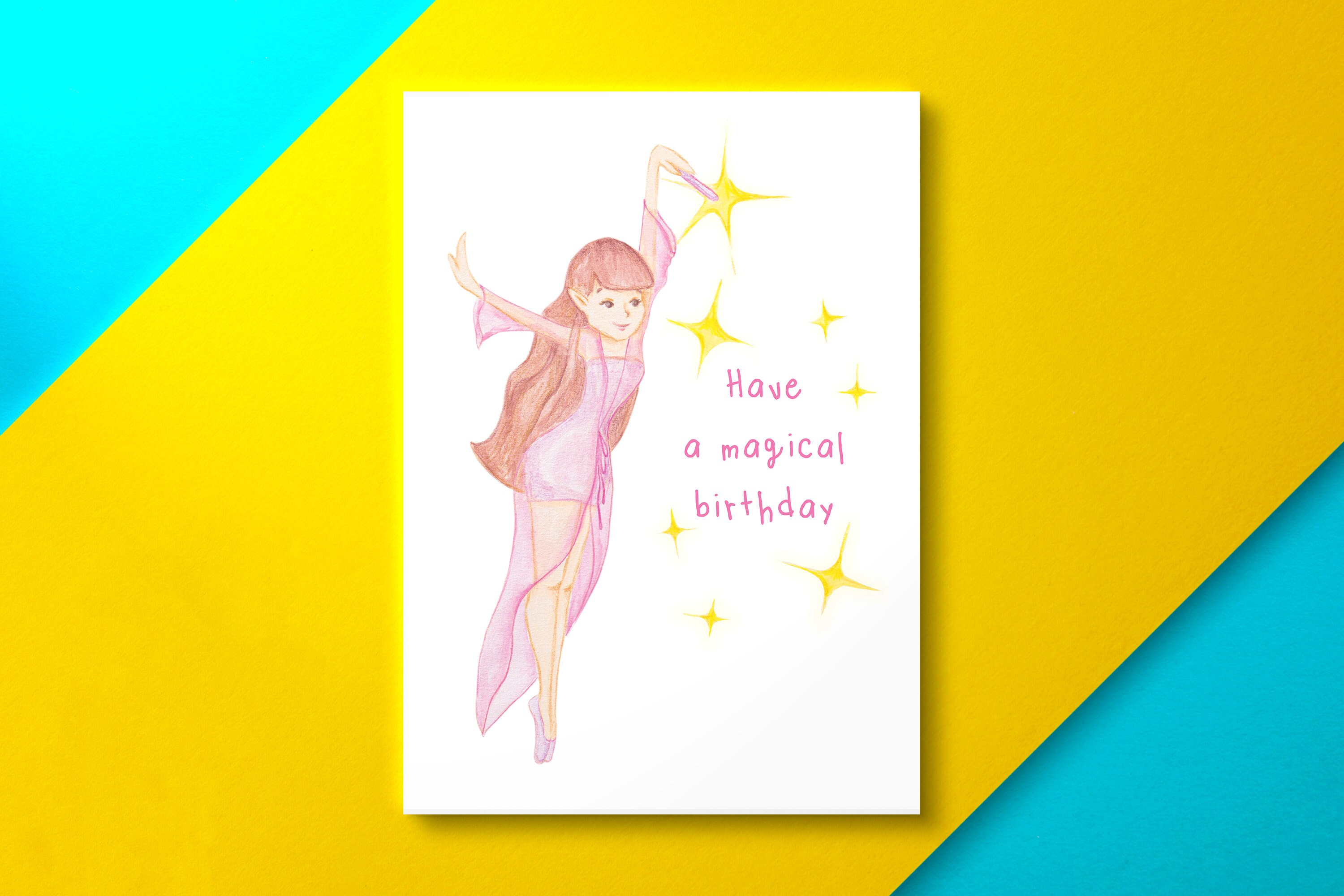 Digital Download Magical Birthday Card Cover Page Fairy - Etsy