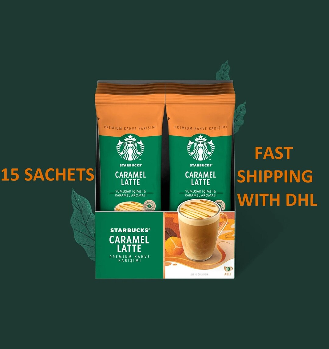 Sbux Starbuck's 15 Sachets Caramel Latte Coffee Smooth & - Etsy