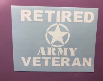 US ARMY RETIRED Logo 043 Laptop Car Truck Wall Window Car Wall Any ...
