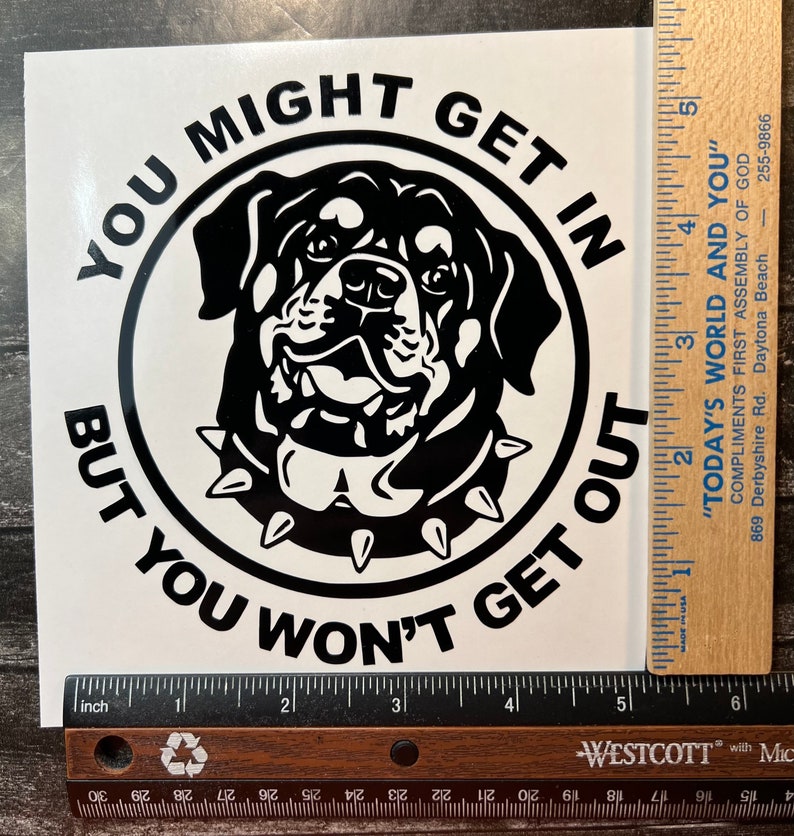 You Might Get in Rottweiler Dog Vinyl Car Decal Bumper Sticker - Etsy
