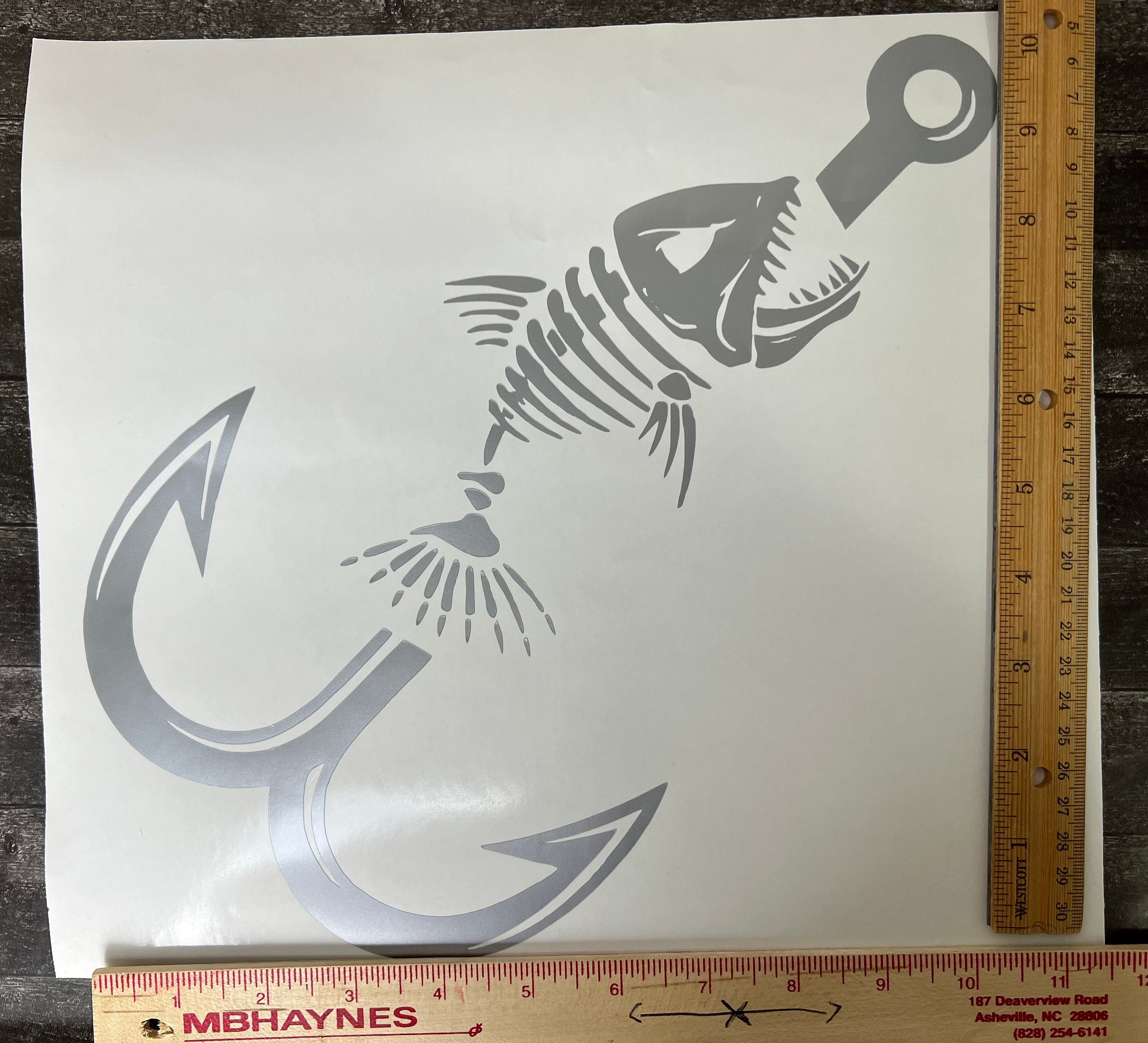 Fish Hook Vinyl Car Laptop Window Decal New - Etsy