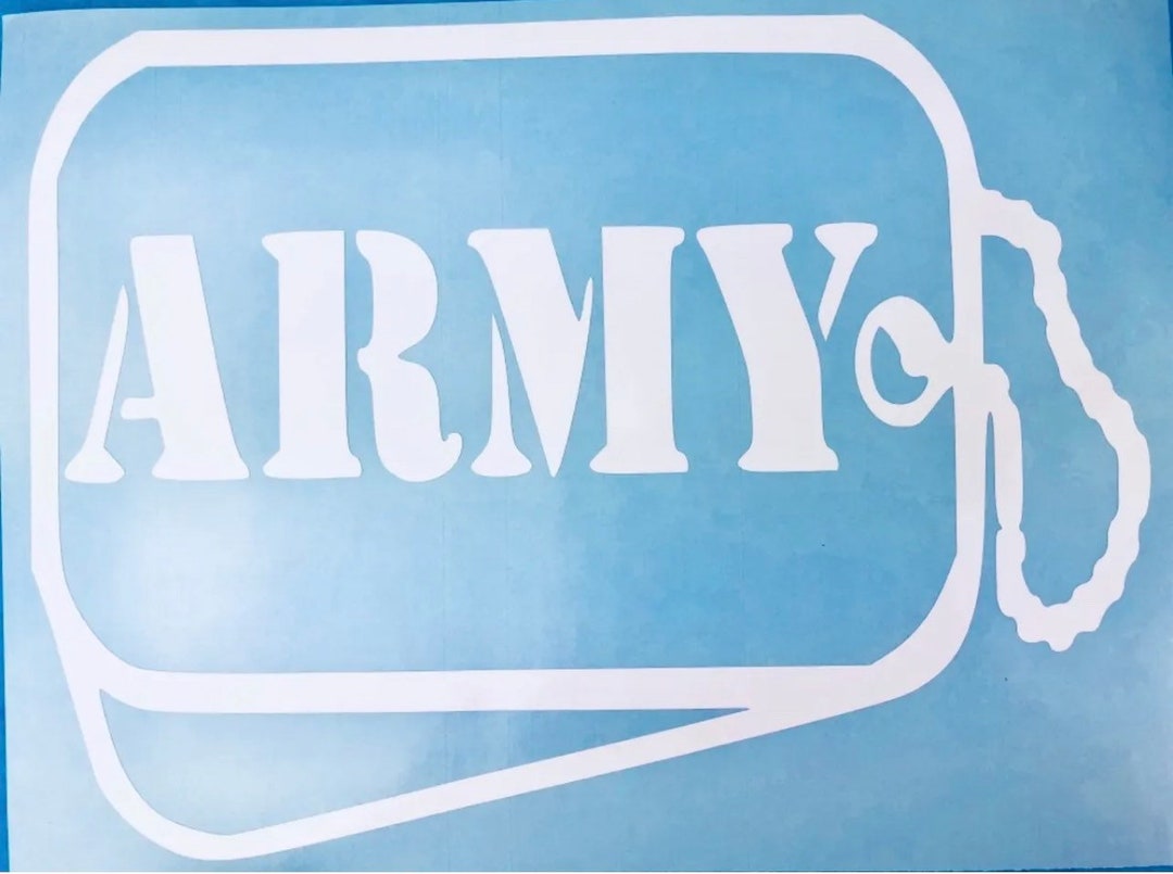 Army Dog Tags White Vinyl Decal Sticker Window Car Electronics - Etsy