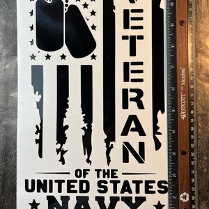 Veteran of the United States Navy Vinyl Car Laptop Window Decal New - Etsy