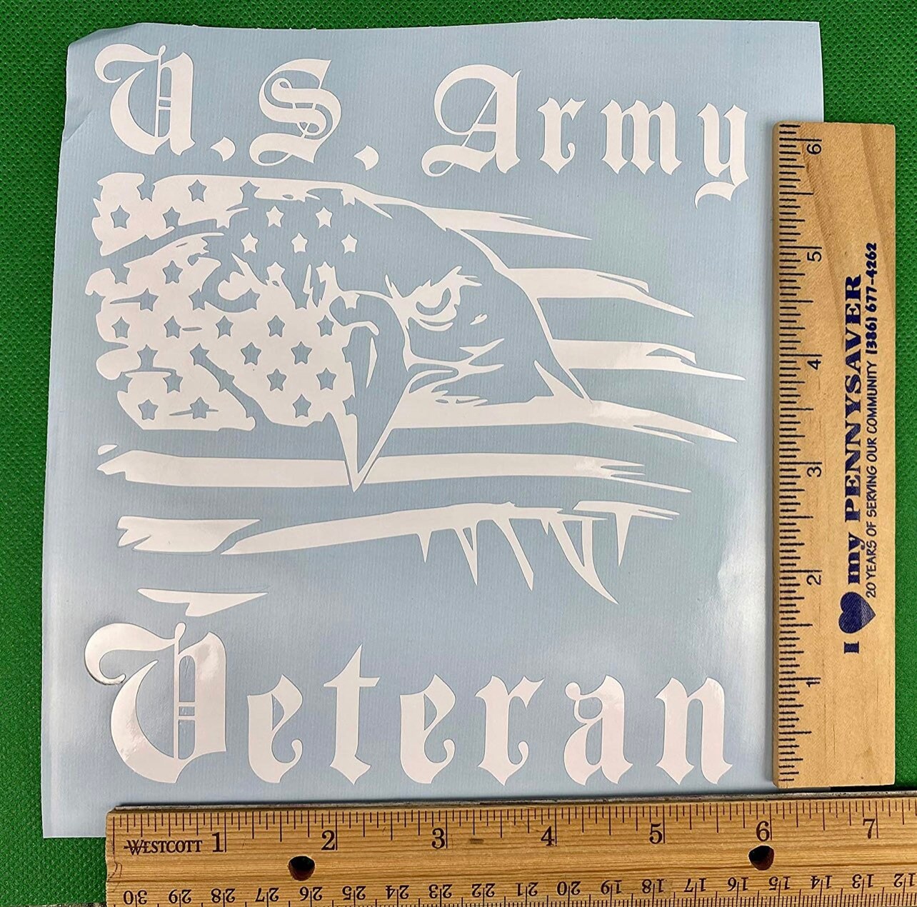 U.S. Army, Veteran, American Flag, Eagle, Decal, Bumper Sticker, New ...