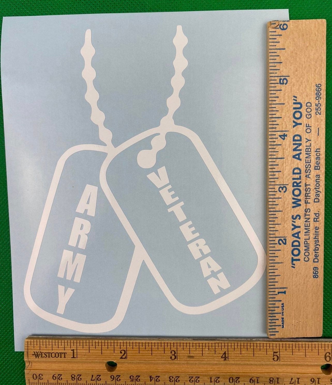 Army Veteran Dog Tags Vinyl Car Decal Laptop - Etsy