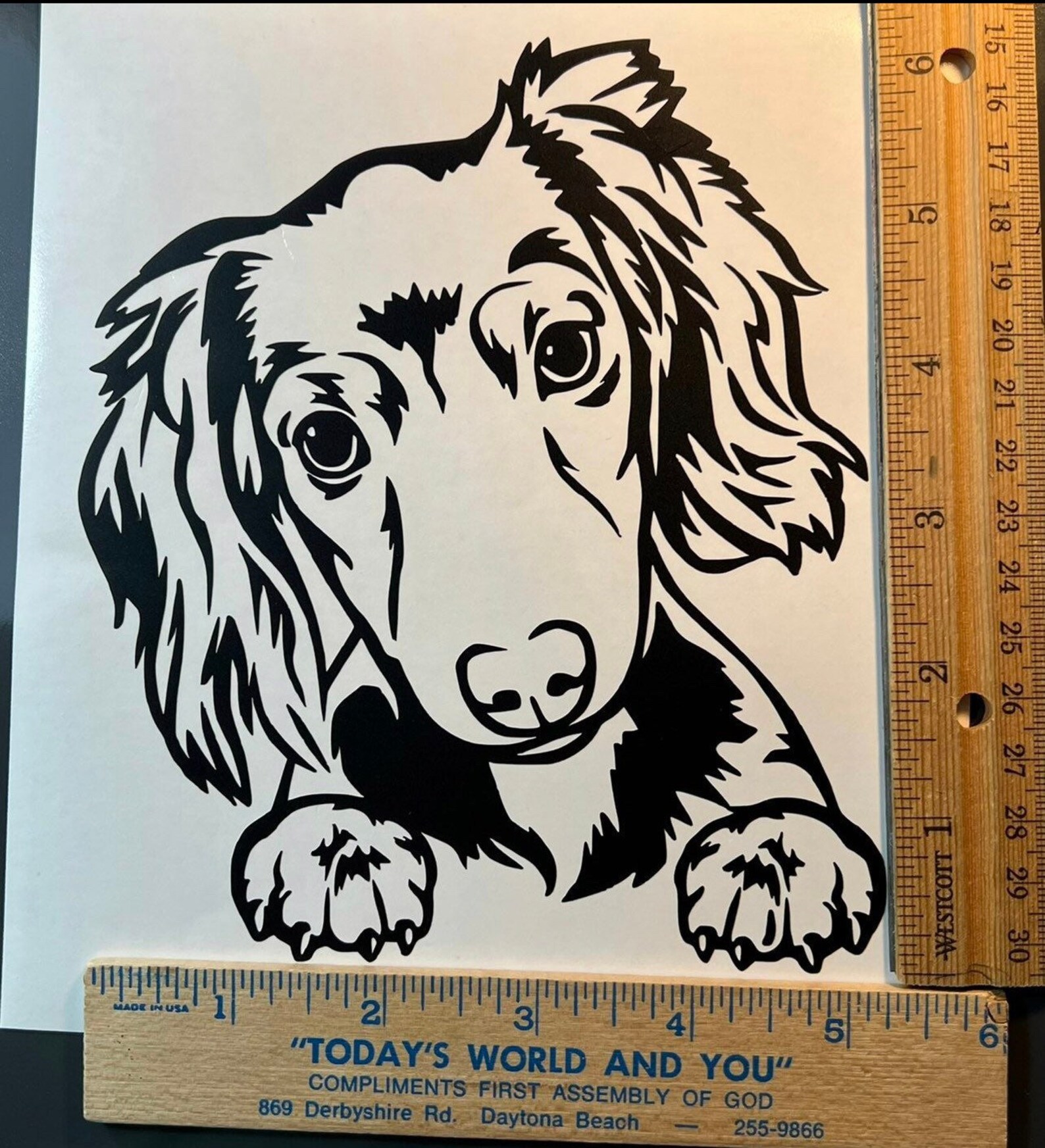 Dachshund Long Haired Dog Vinyl Decal Sticker - Etsy Canada