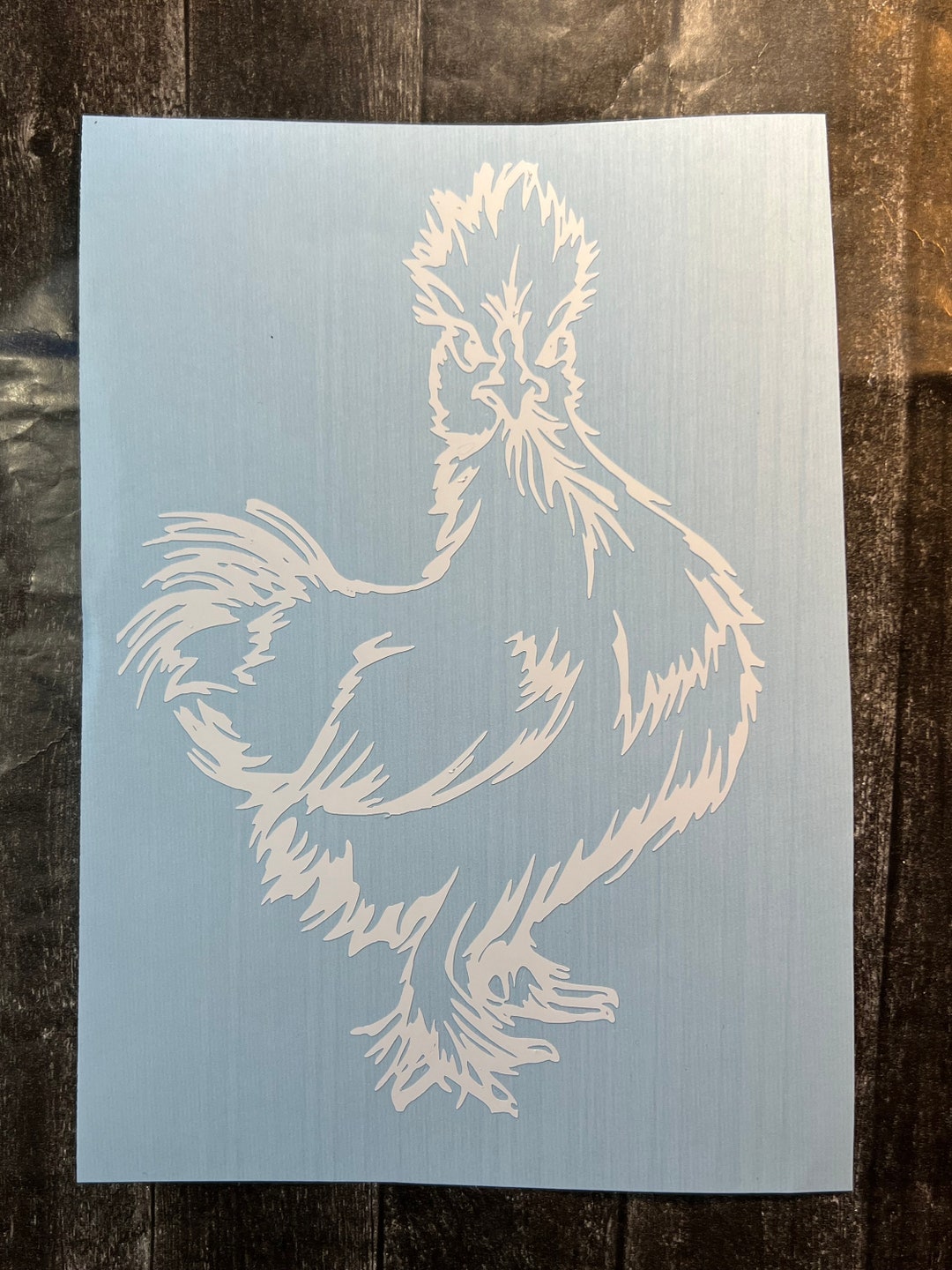 Silkie Designer Chicken White Vinyl Car Decal Sticker - Etsy