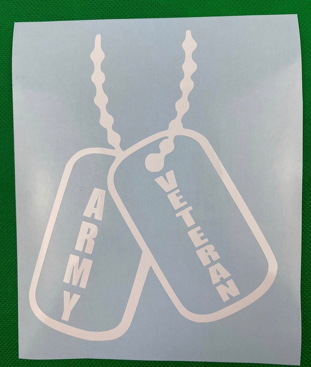 Army Veteran Dog Tags Vinyl Car Decal Laptop - Etsy