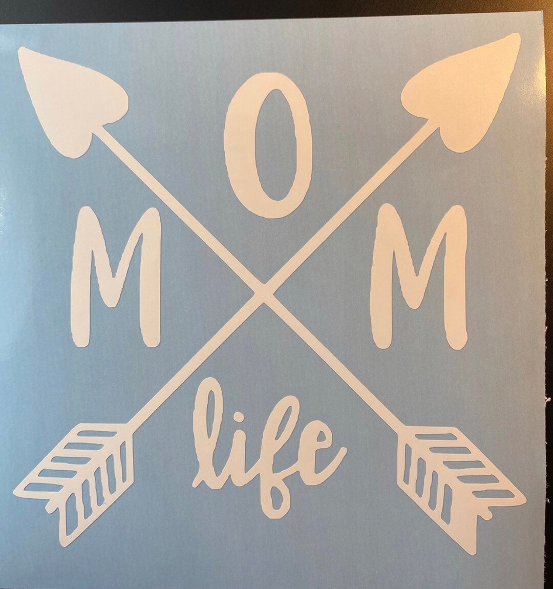 Mom Life Arrows White Vinyl Car Decal Sticker New - Etsy