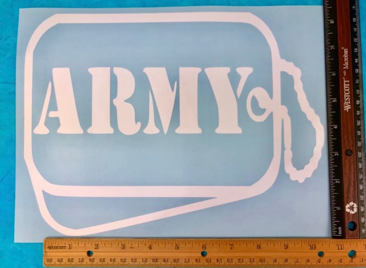Army Dog Tags White Vinyl Decal Sticker Window Car Electronics - Etsy