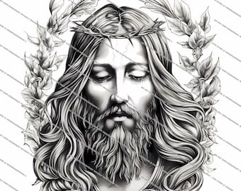 Jesus Tattoo Flash