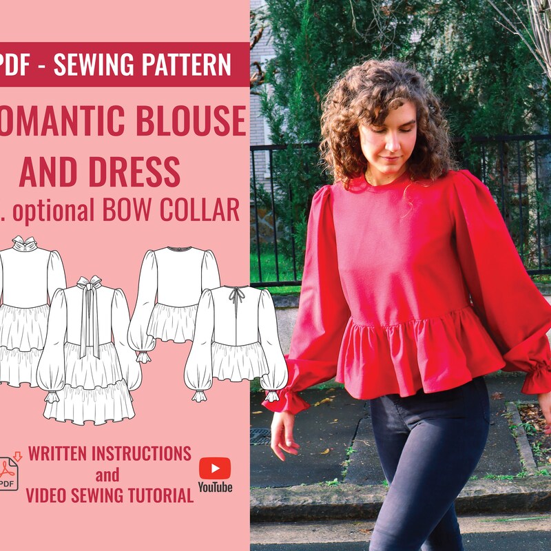 Bow Blouse Pattern - Etsy