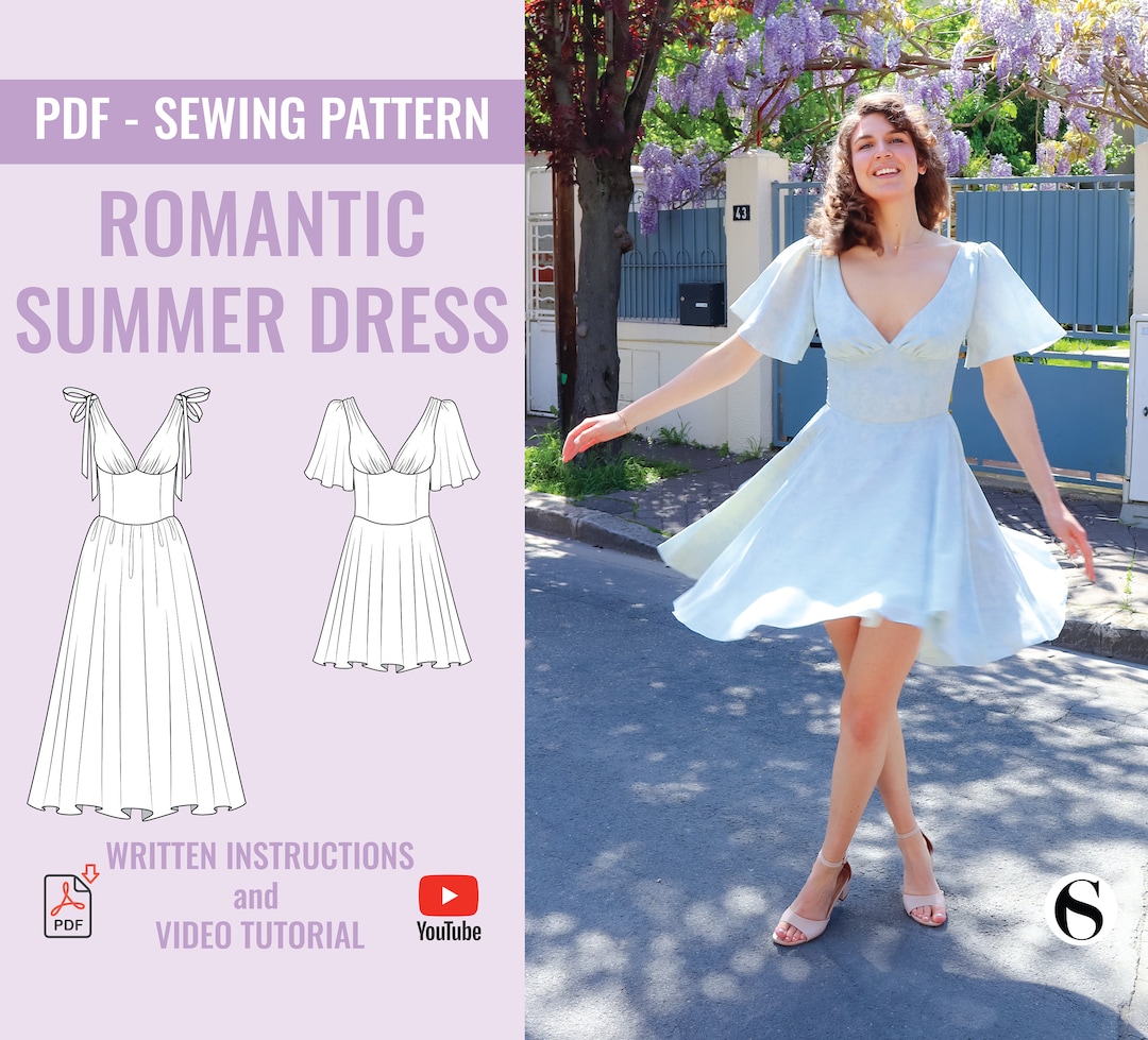 ROMANTIC COTTAGECORE DRESS Sewing Pattern / Sizes Xxs-xxl / Instant Pdf ...