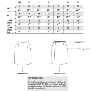EASY WRAP SKIRT Sewing Pattern / Sizes Xxs-xxl / Instant Pdf Download - Etsy