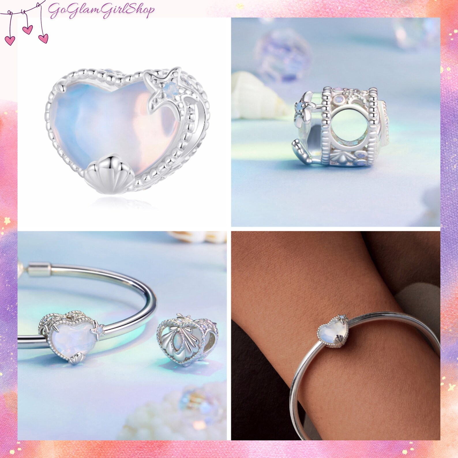 S925 Sterling Silver Ocean Charms, Blue Whale, Pearl Shell, Sea Turtle ...