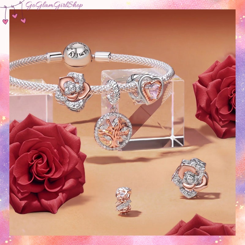 Rose Gold Pandora Charms - Etsy