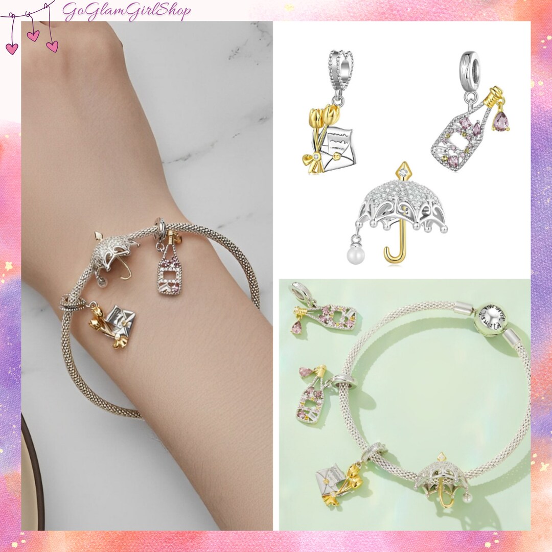 S925 French Picnic Charms Collection for Pandora Charm Bracelet ...
