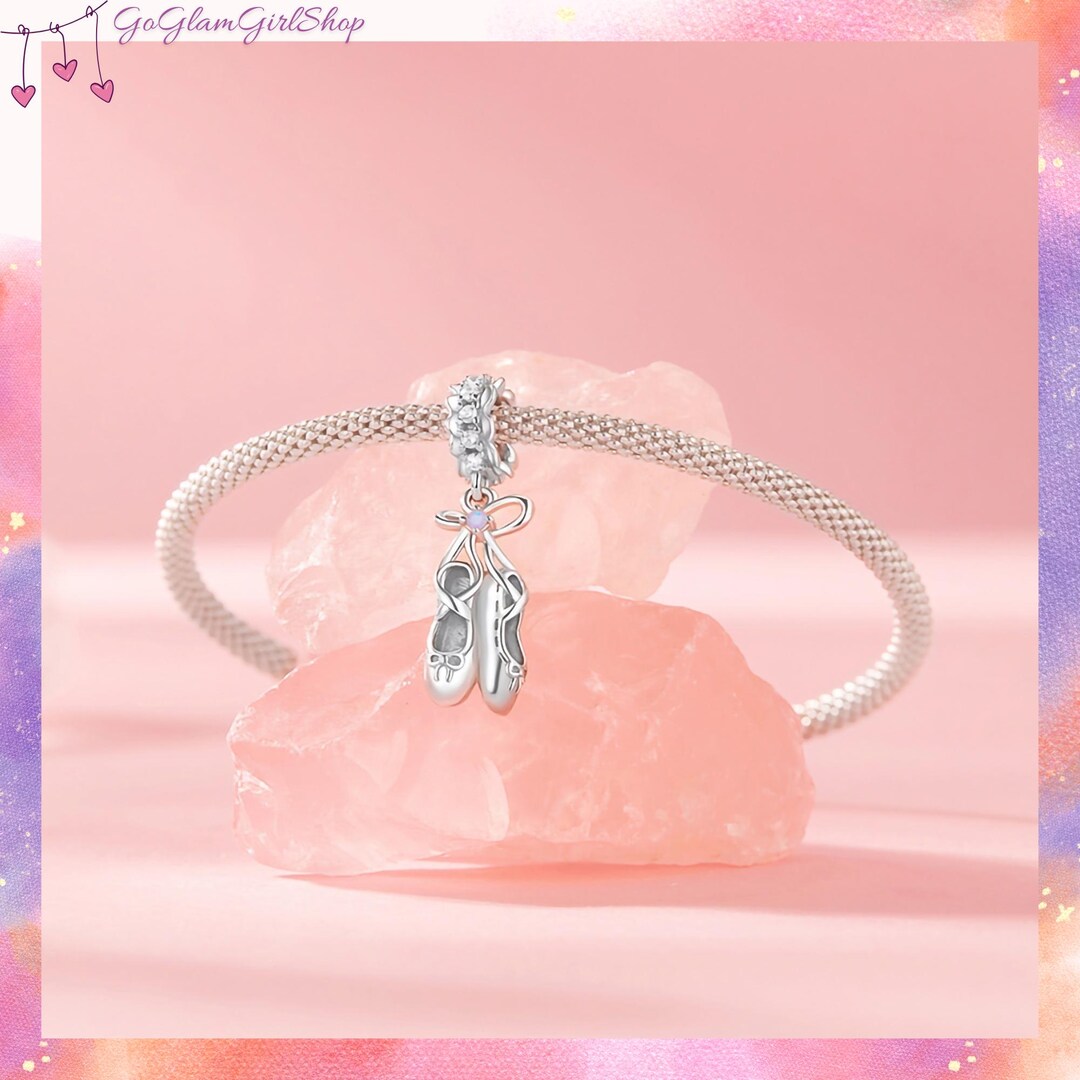 Sterling Silver Ballet Shoe Charm - Ballerina Pendant for Pandora ...