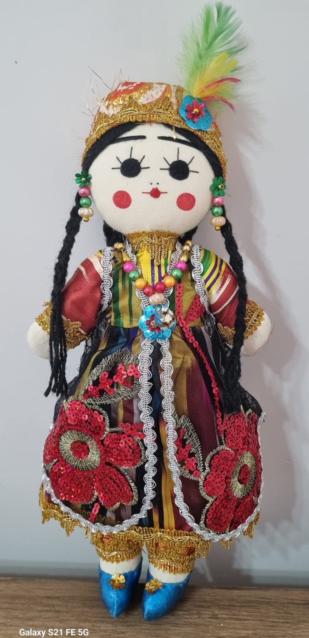 Big Uzbek Hand Made Doll / Handmade Dolls/wood Dolls/national Doll/girl ...