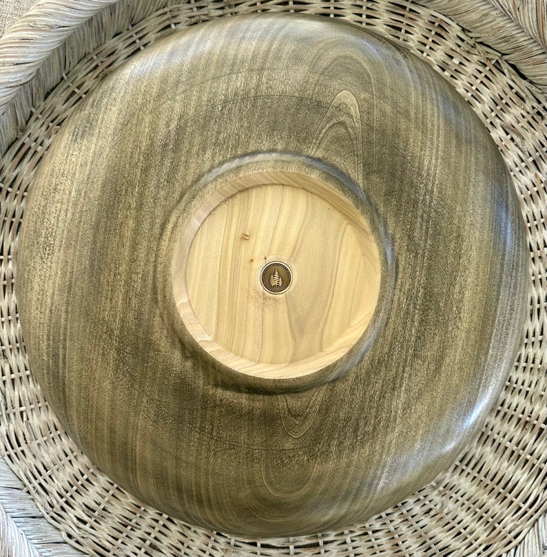 Bespoke Wood Artistry Custom Lathe Turned Solid Poplar Wood Bowl With ...