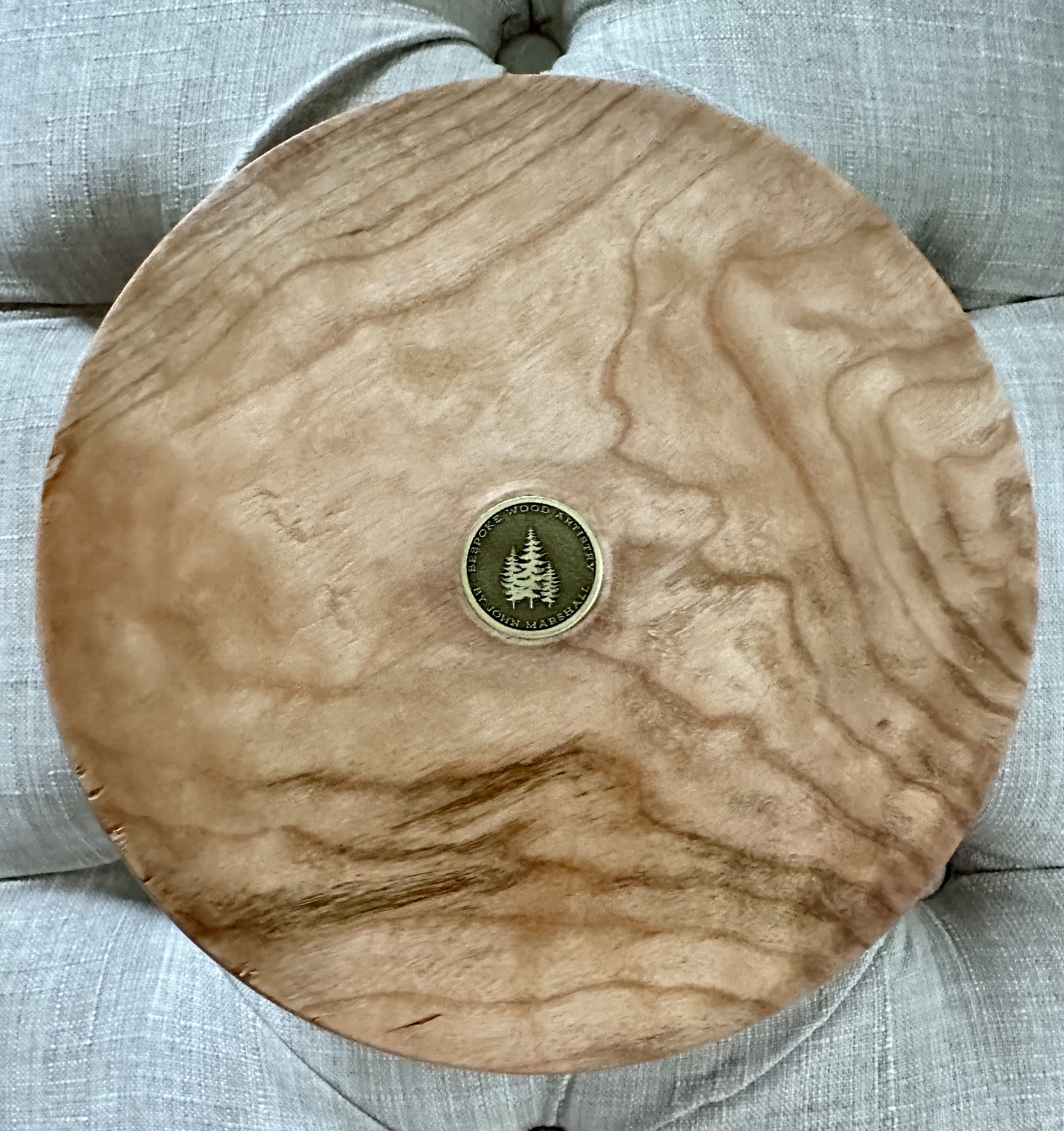 Handcrafted Lathe Turned Solid Cherry Wood Embelished Bowl With Artisan ...