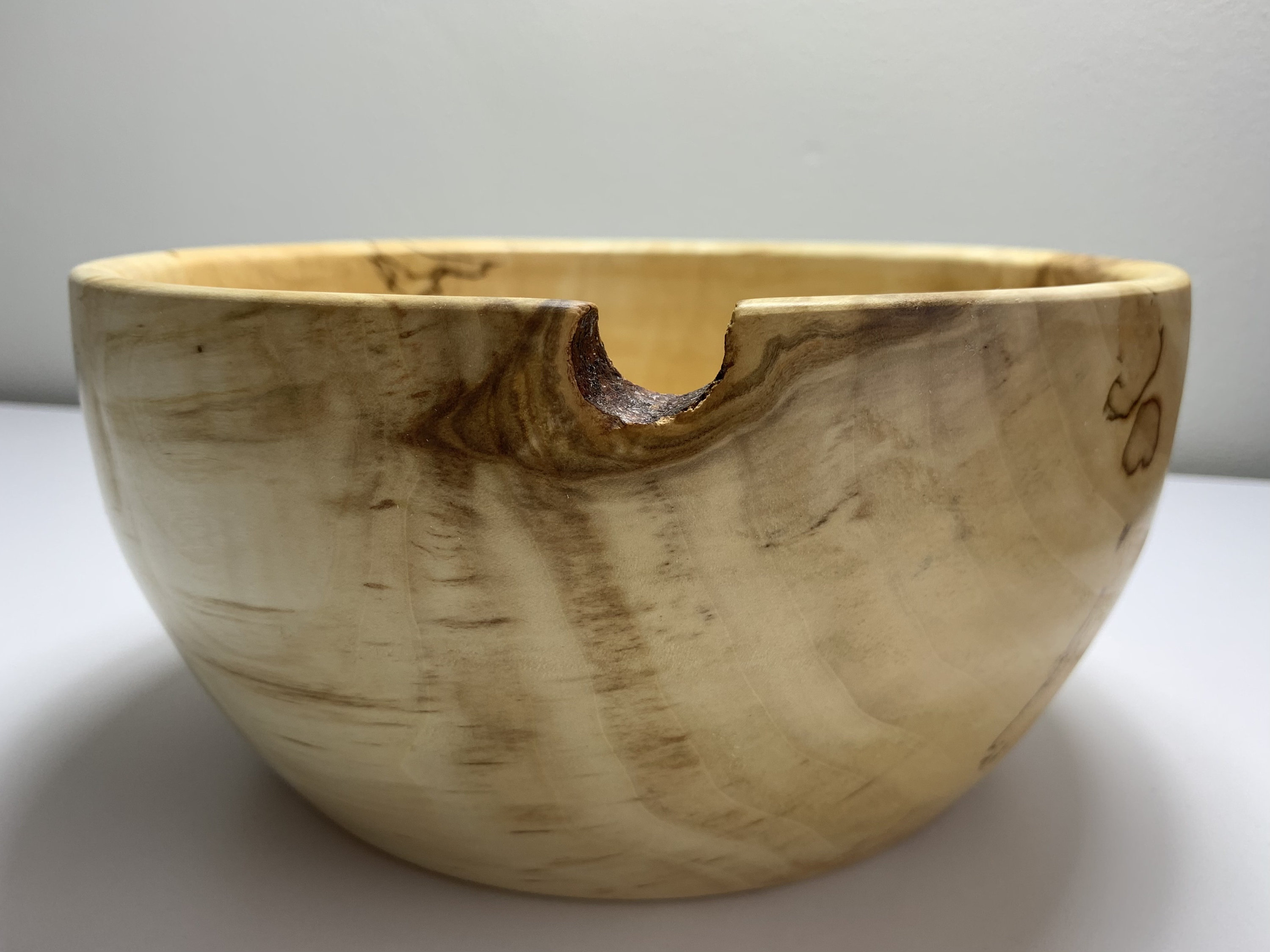 Handcrafted Lathe Turned Solid Maple Ambrosia Bowl With Artisan ...