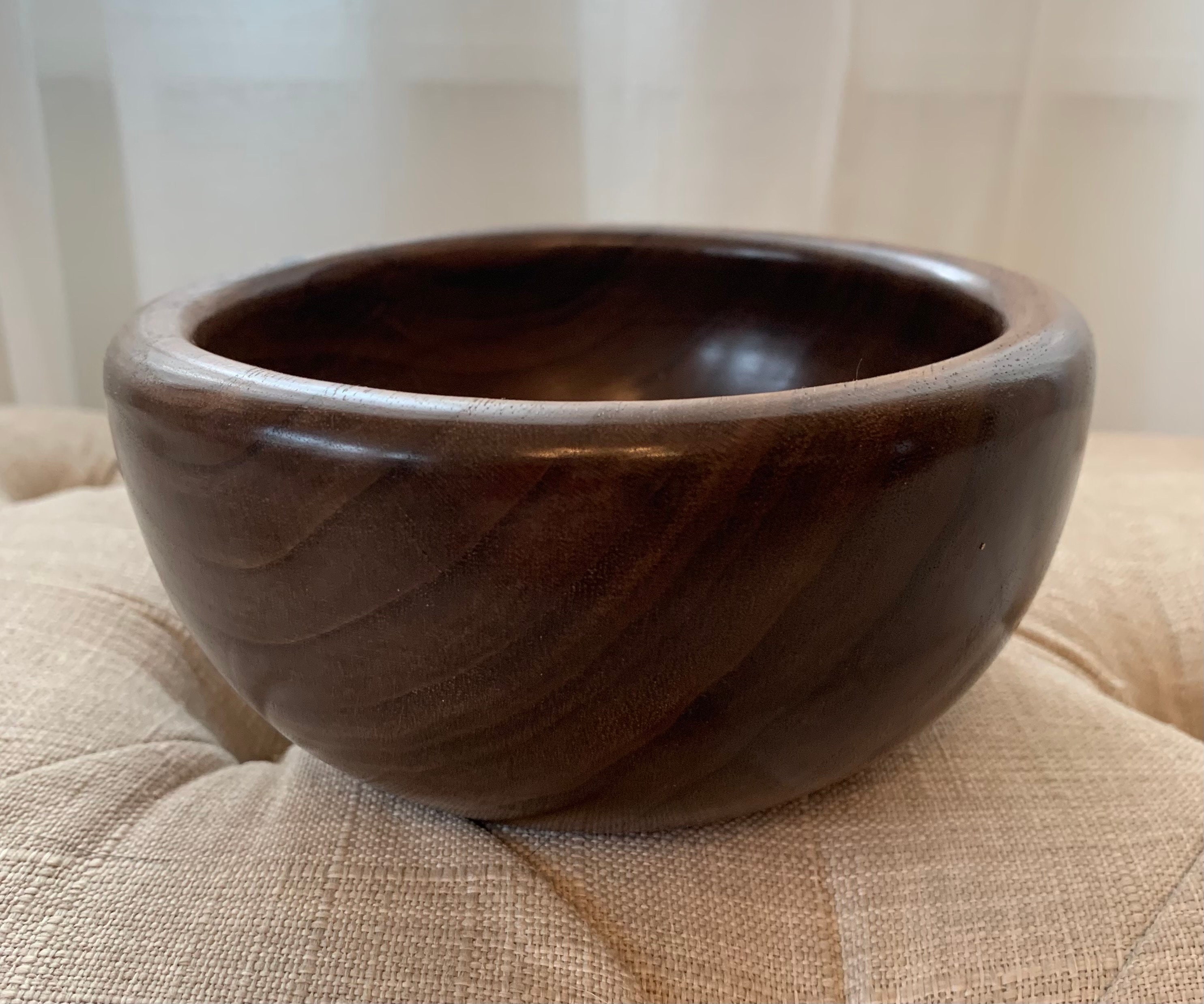 Handcrafted Lathe Turned Solid Black Walnut Salt Ring Trinket Bowl - Etsy