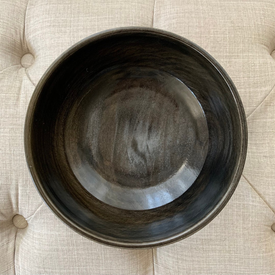 Handcrafted Lathe Turned Solid Poplar Ebonized Bowl - Etsy