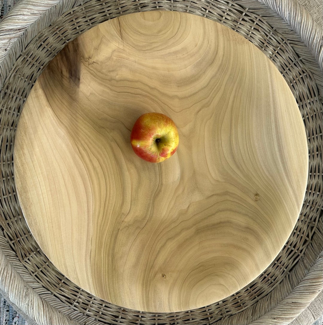 Bespoke Wood Artistry Custom Lathe Turned Solid Poplar Wood Bowl With ...