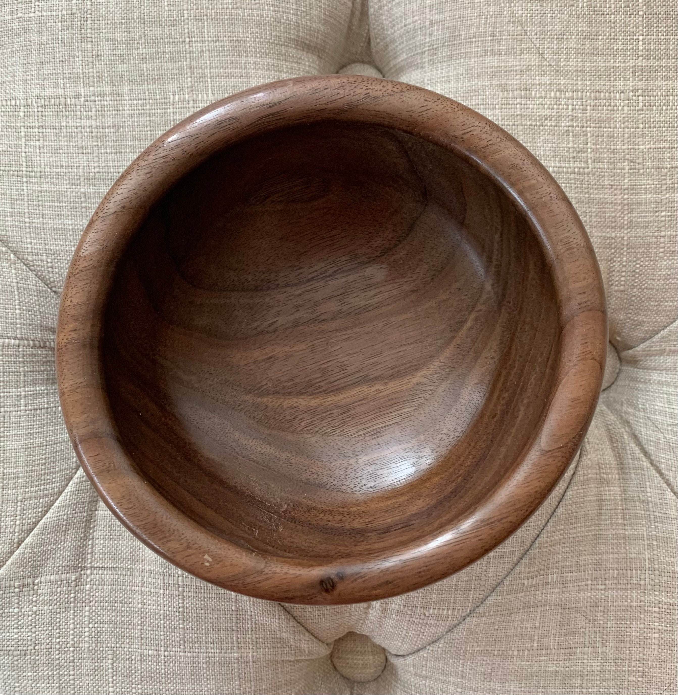 Handcrafted Lathe Turned Solid Black Walnut Salt Ring Trinket Bowl - Etsy