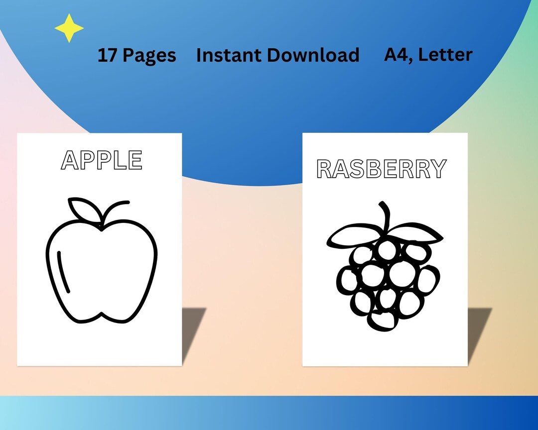 Fruit Coloring Pages for Kids, Fun and Engaging Coloring Pages for ...