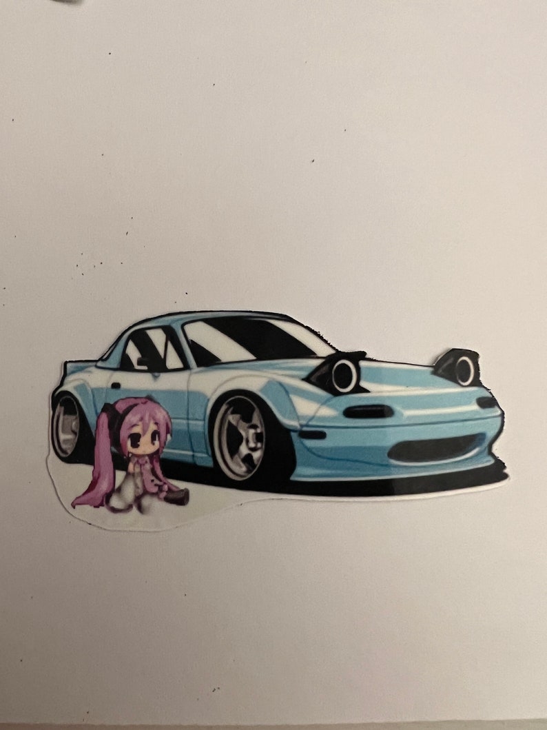 Die Cut Sticker/anime Girl/miata - Etsy