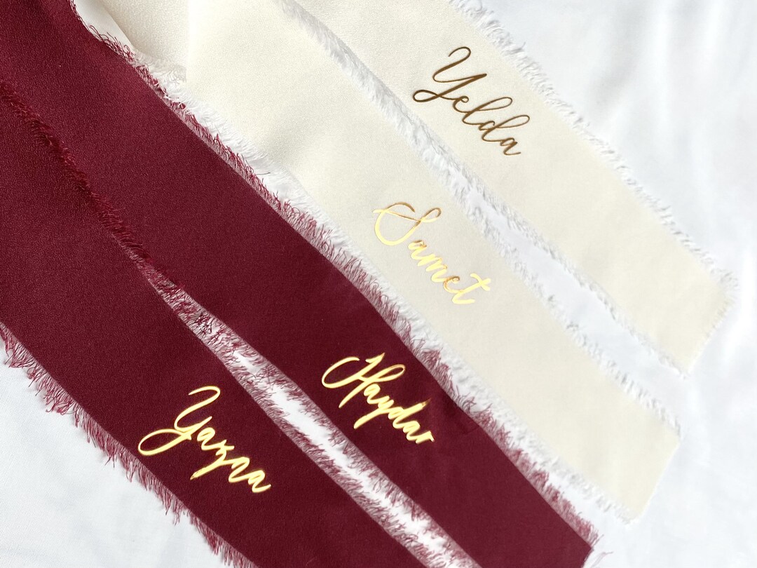 Personalized Ring Bands Made of Chiffon With or Without Velcro Fastener ...