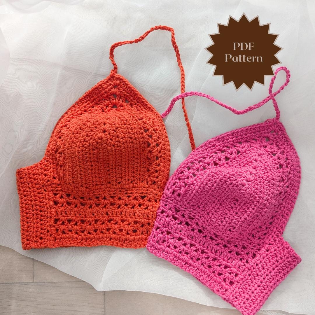 Crochet Summer Crop Top | Duo Colour Festival Bralette | Melody Crop ...