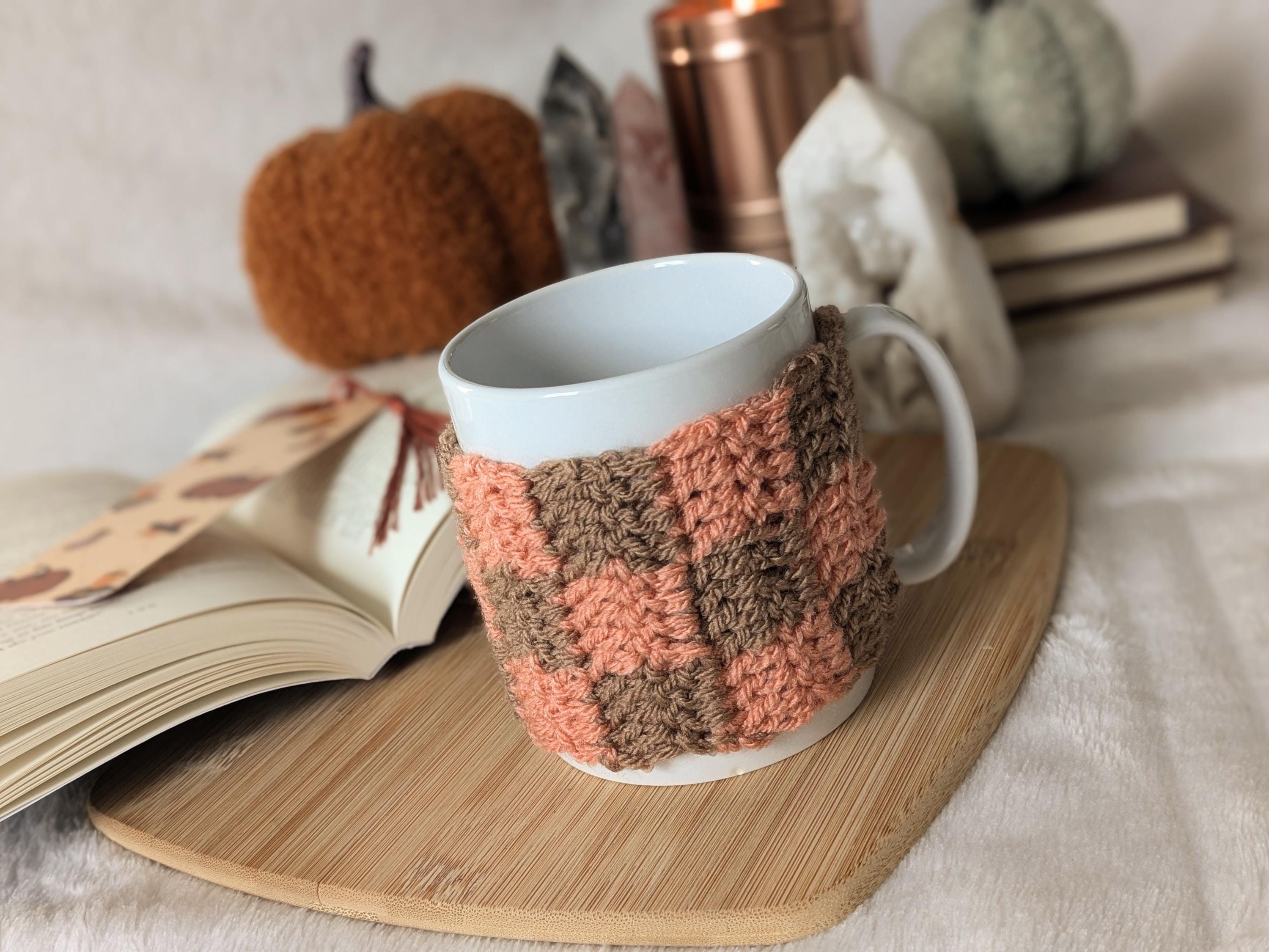 Checked Mug Cosy Crochet Pattern | Autumnal Cover for Mug With Handle ...