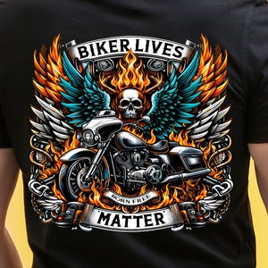 Biker Lives Matter PNG Sublimation Design, Hell Rider Png, Flaming Bike ...