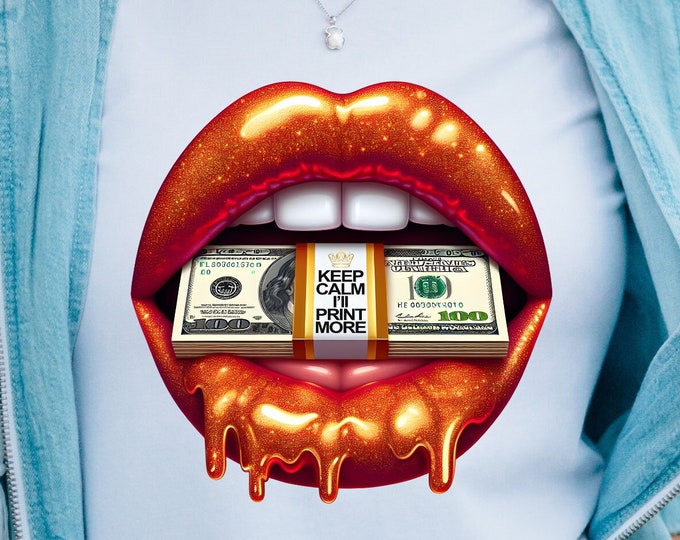 100 Dollar Bill Lips Png Sublimation Design, Digital Art Lips Png ...