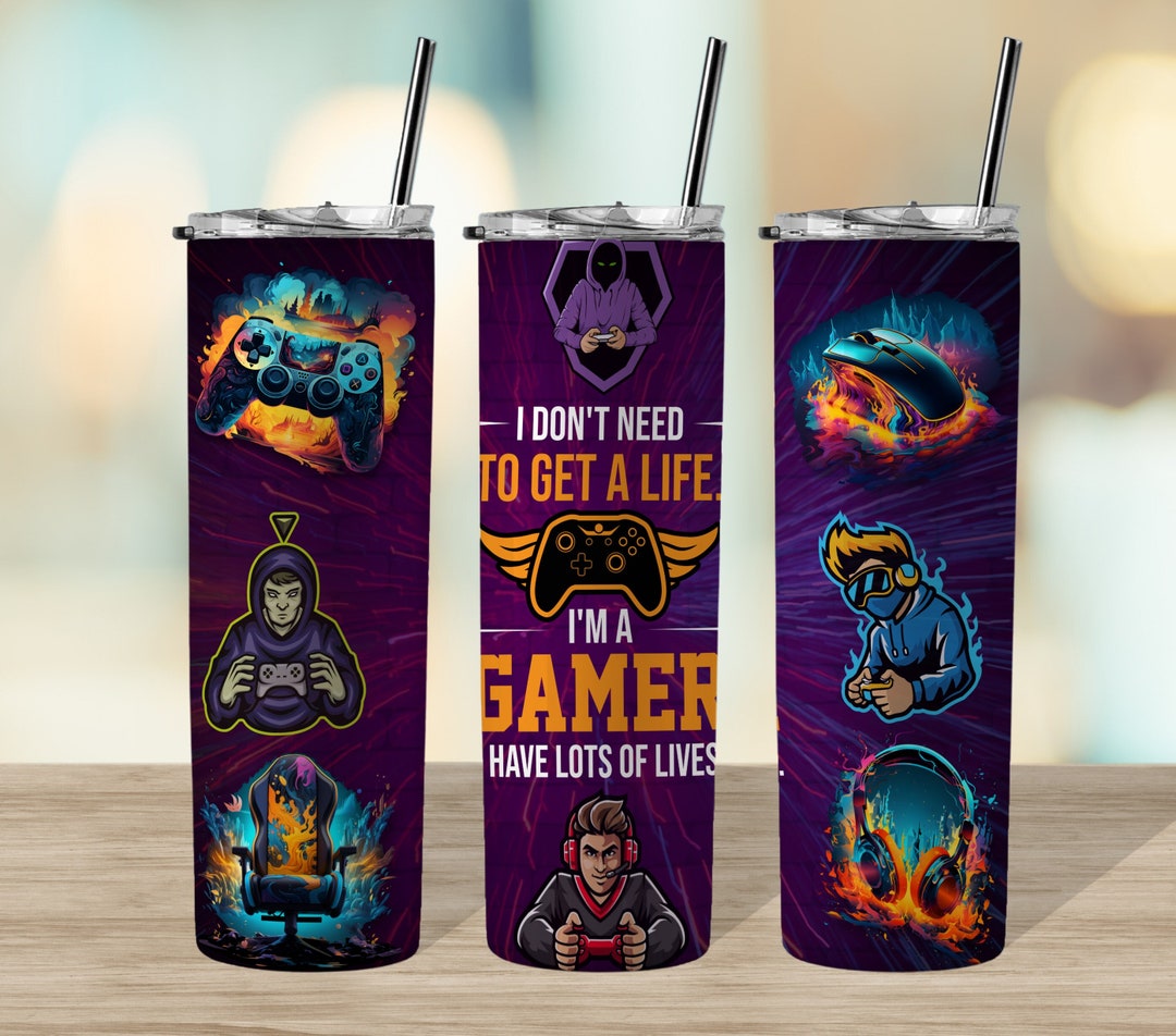 Im A Gamer Sublimation Tumbler Wrap Gamer Sublimation Design 20oz