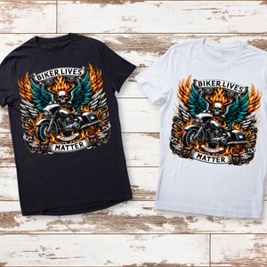 Biker Lives Matter PNG Sublimation Design, Hell Rider Png, Flaming Bike ...