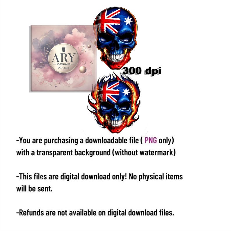 Australian Flag Skull PNG: Biker Shirt Design (digital Download) - Etsy ...