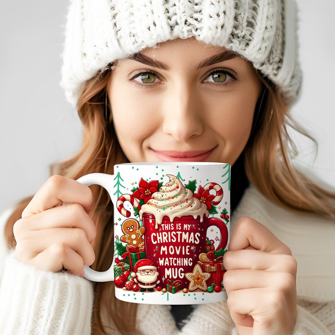 This is My Christmas Movie Watching 11oz & 15 Oz Mug Wrap, Cute ...