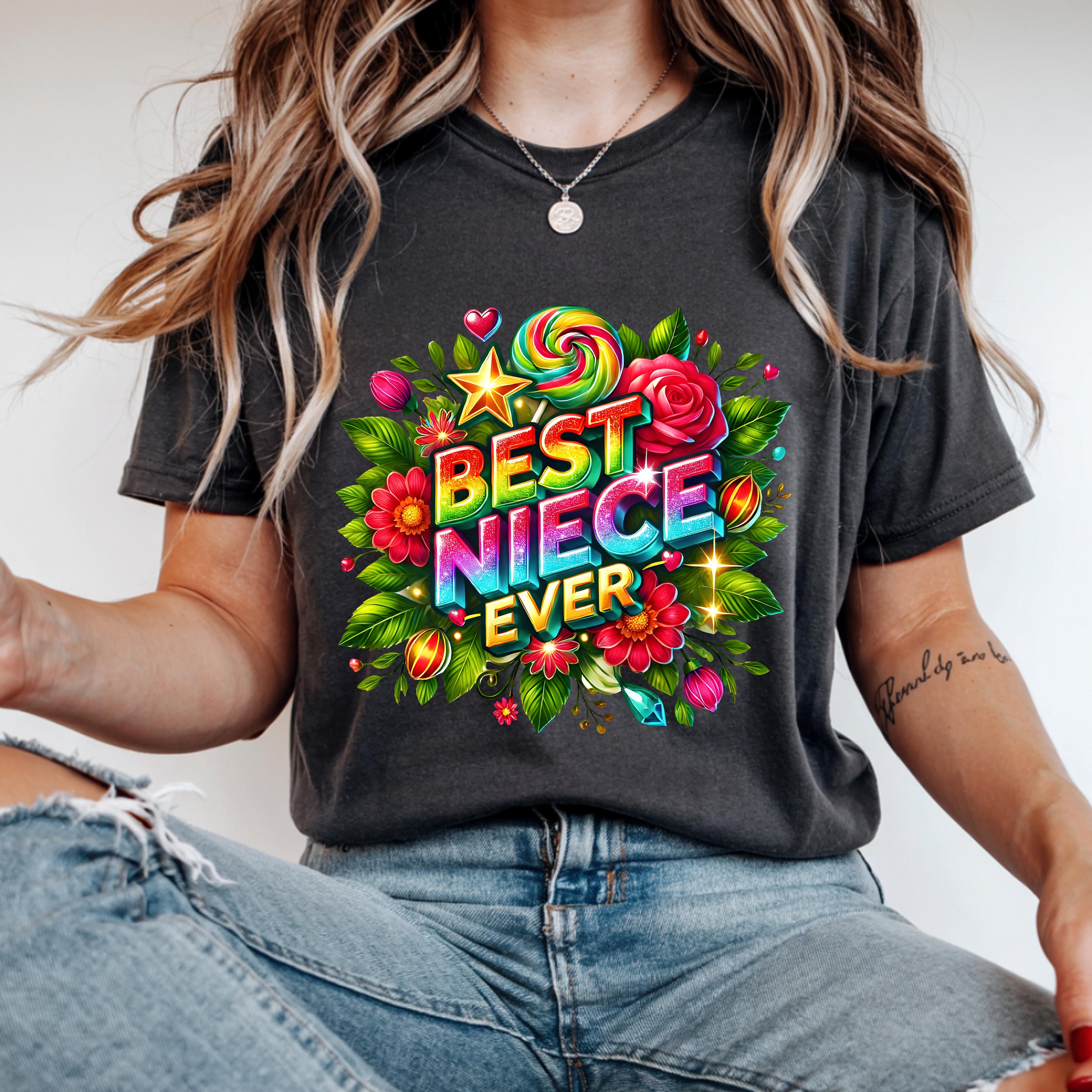 Best Niece Ever PNG Sublimation Design, Granddaughter Gift, Floral Glam ...