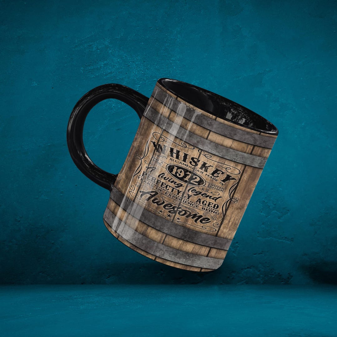 Aged Whiskey Barrel Mug Sublimation Template, Cricut Mug Press, Mug ...