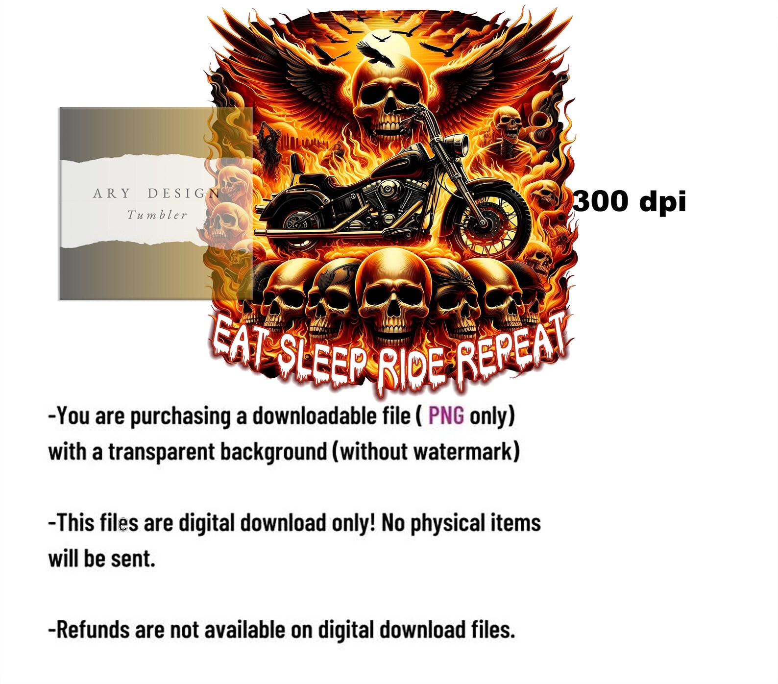Eat Sleep Ride Repeat PNG Sublimation Design, Hell Rider Png, Flaming ...
