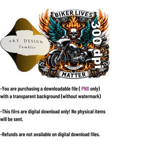 Biker Lives Matter PNG Sublimation Design, Hell Rider Png, Flaming Bike ...