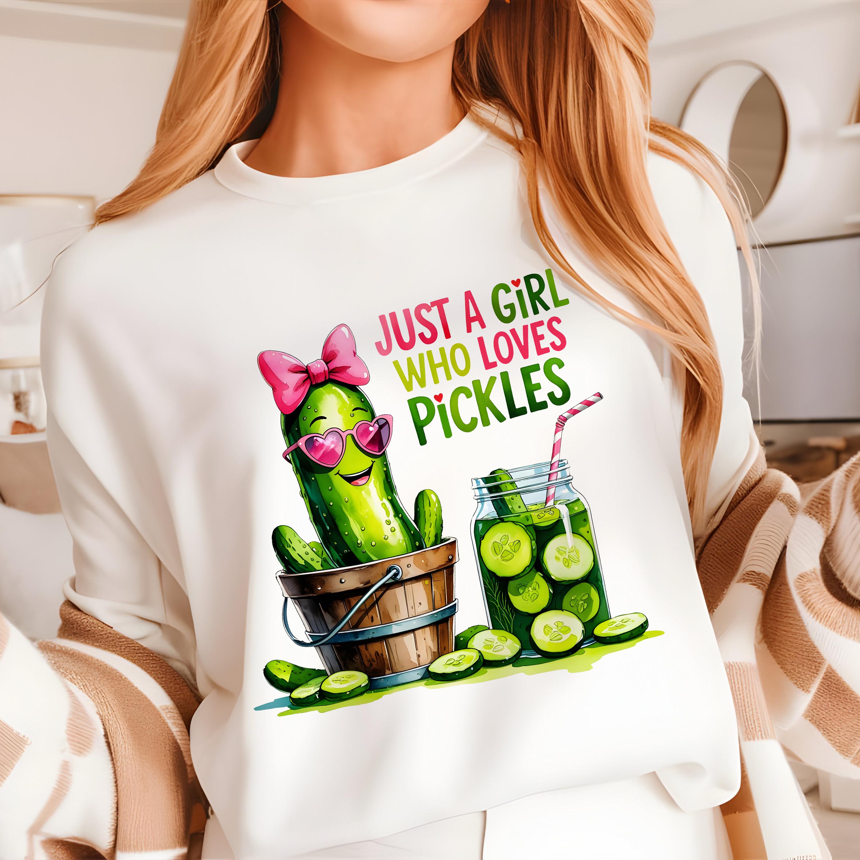 Just a Girl Who Loves Pickles PNG, Cute Pickle Clipart With Heart ...
